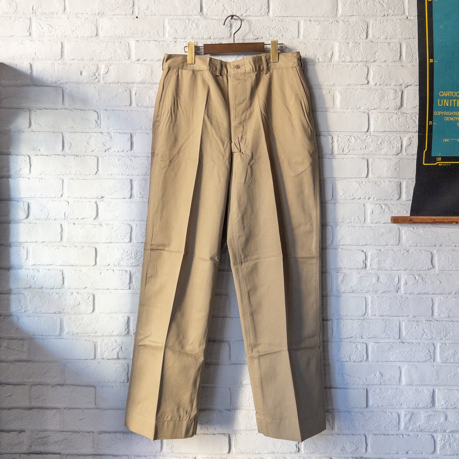 US ARMY M51 LIGHT WEIGHT CHINO TROUSERS PANTS 52'S DEAD STOCK – WANDERER