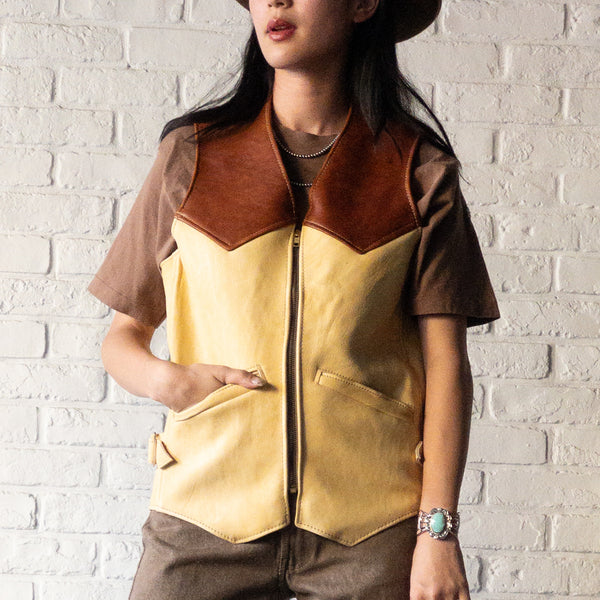 UBER DEER SKIN LEATHER VEST *EXCLUSIVE（別注アイテム） – WANDERER