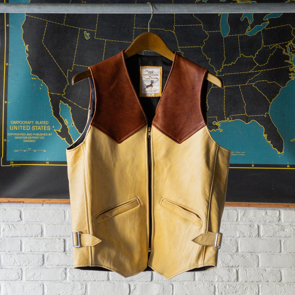 UBER DEER SKIN LEATHER VEST *EXCLUSIVE（別注アイテム） – WANDERER