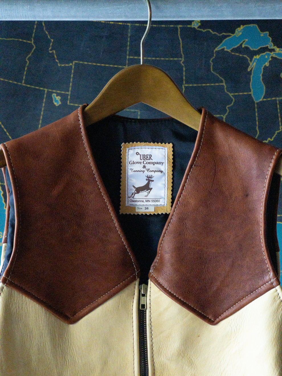 UBER DEER SKIN LEATHER VEST *EXCLUSIVE（別注アイテム） – WANDERER